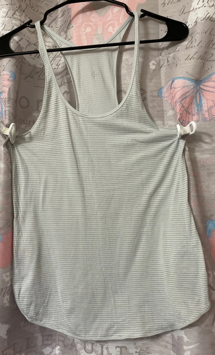 Lululemon Tank Top Gray Racerback Loose Fit Workout Yoga Running | eBay
