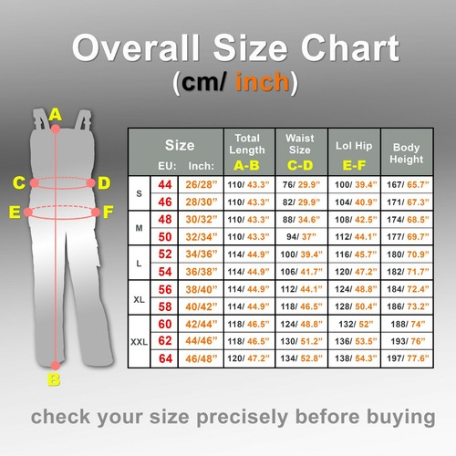 Overalls Heavy Duty - WORK TROUSERS - Bib & Brace - Dungarees / 6 ...