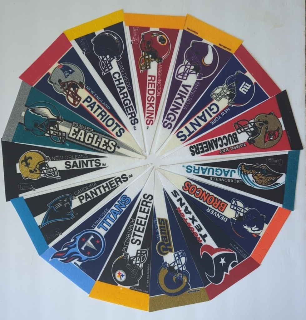 Vintage 32 NFL Mini Pennants Team NFL / Tag Express | eBay