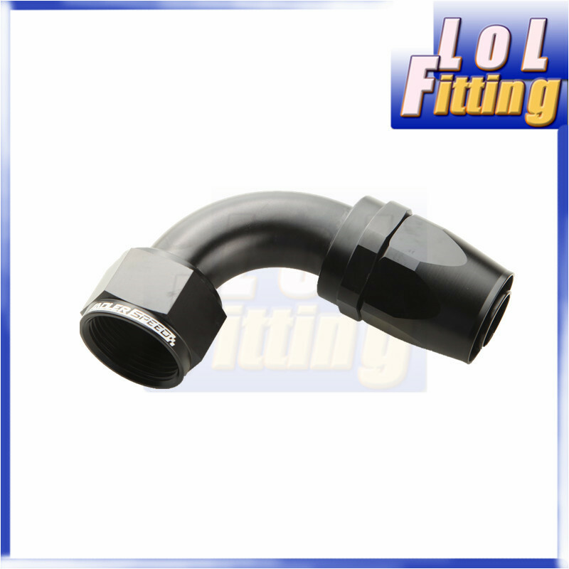 -16 AN 16AN AN16 90 Degree Swivel Hose End Fitting Adaptor Black ...