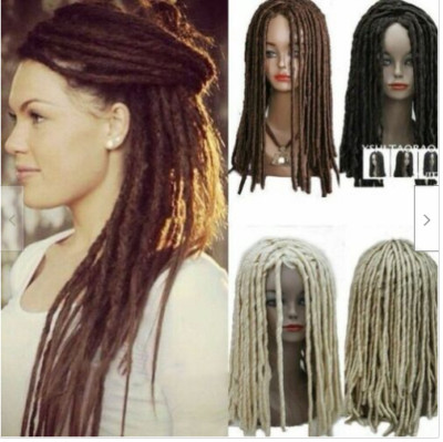 Fashion Dreadlock Style Wigs Long Curls Rolls Hair Drama Cosplay Party ...