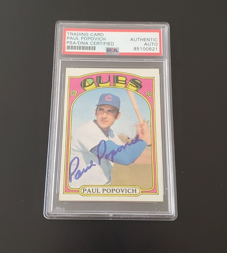 Paul Popovich 1972 Topps Autographed Baseball Card PSA/DNA Authentic Cert Slab | eBay