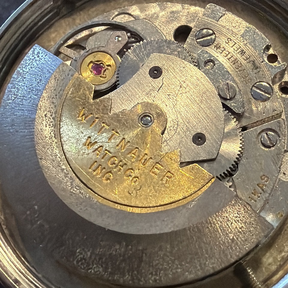 AG38 VTG 1960s WITTNAUER Automatic Men's Watch Parts Repair Restoration ...