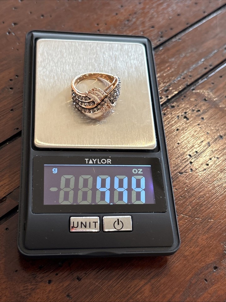 LE VIAN 14K Rose Gold 1.35CTW Diamond Gladiator Statement Ring Size 7 ...