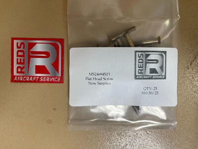 MS24694-S13, Flat Head Screw(25pk), New Surplus | eBay