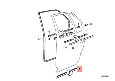 Genuine BMW E34 518g 518i 520i 524td 525i 525ix 525td Covering Rear ...