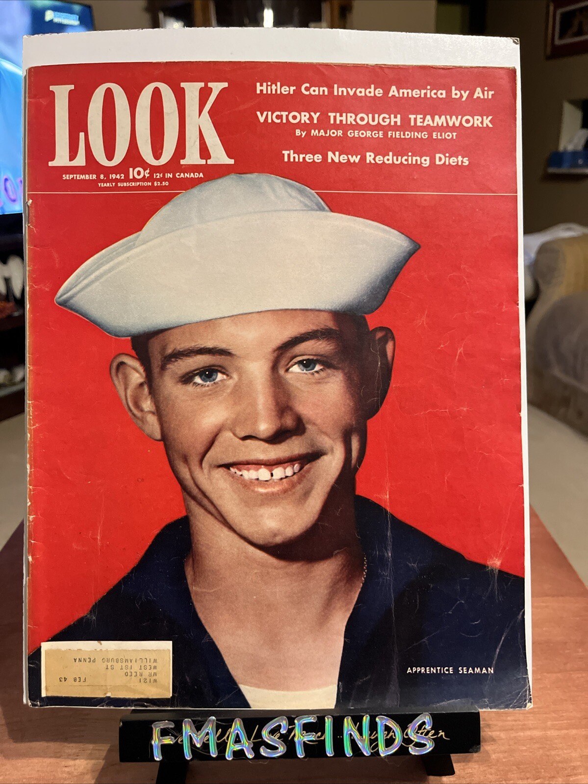 FB 1942 NAVY SEAMAN WWII September 8 LOOK Magazine HITLER can Invade ...