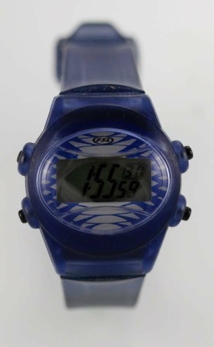 Fossil Invader FSL Unisex Watch Chron Light Alarm Date Blue Plastic 50m ...