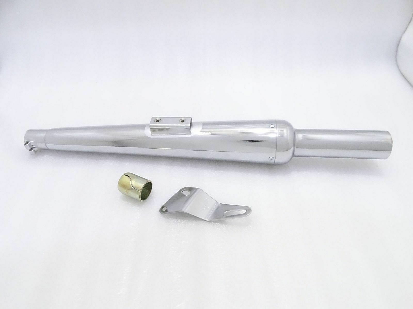 Glass Wool Exhaust Goldstar Type Chromed Fits Royal Enfield Classic Uce ...