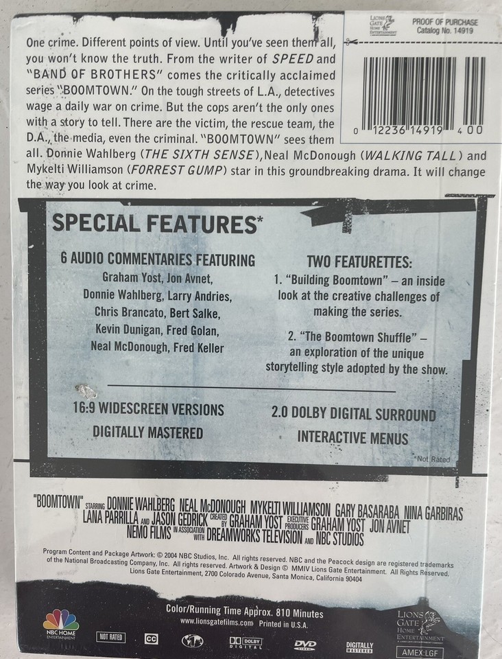 Boomtown DVD - Season One; 5 Disc Set; Brand New 12236149194 | eBay