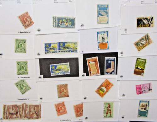 Nigeria stamps in 102 card new/used lot of 195 cards | eBay