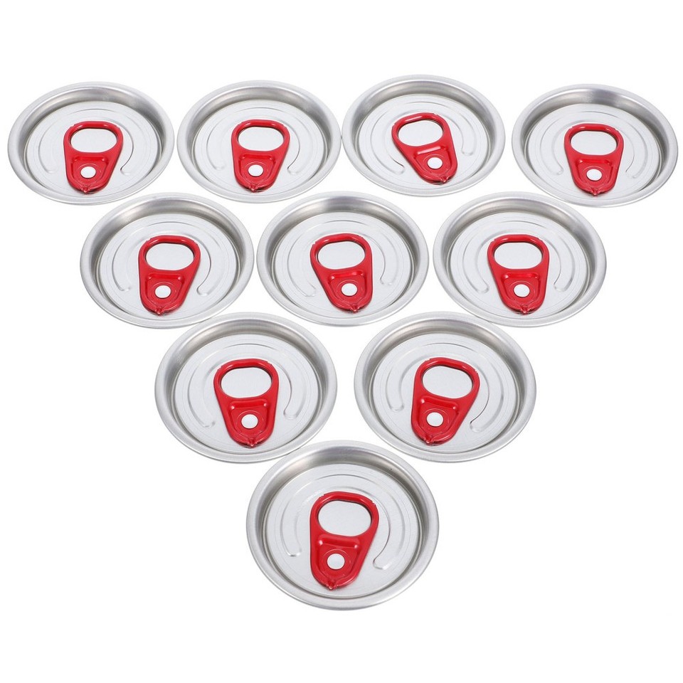 10 Pcs Aluminum Can Lids For Soda Beer Beverage Wide Mouth Full Open ...