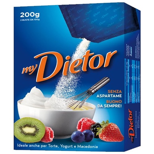 DOLCIFICANTE DIETOR 200 GR SFUSO BOX PACCO ZERO CALORIE ZUCCHERO SENZA ...