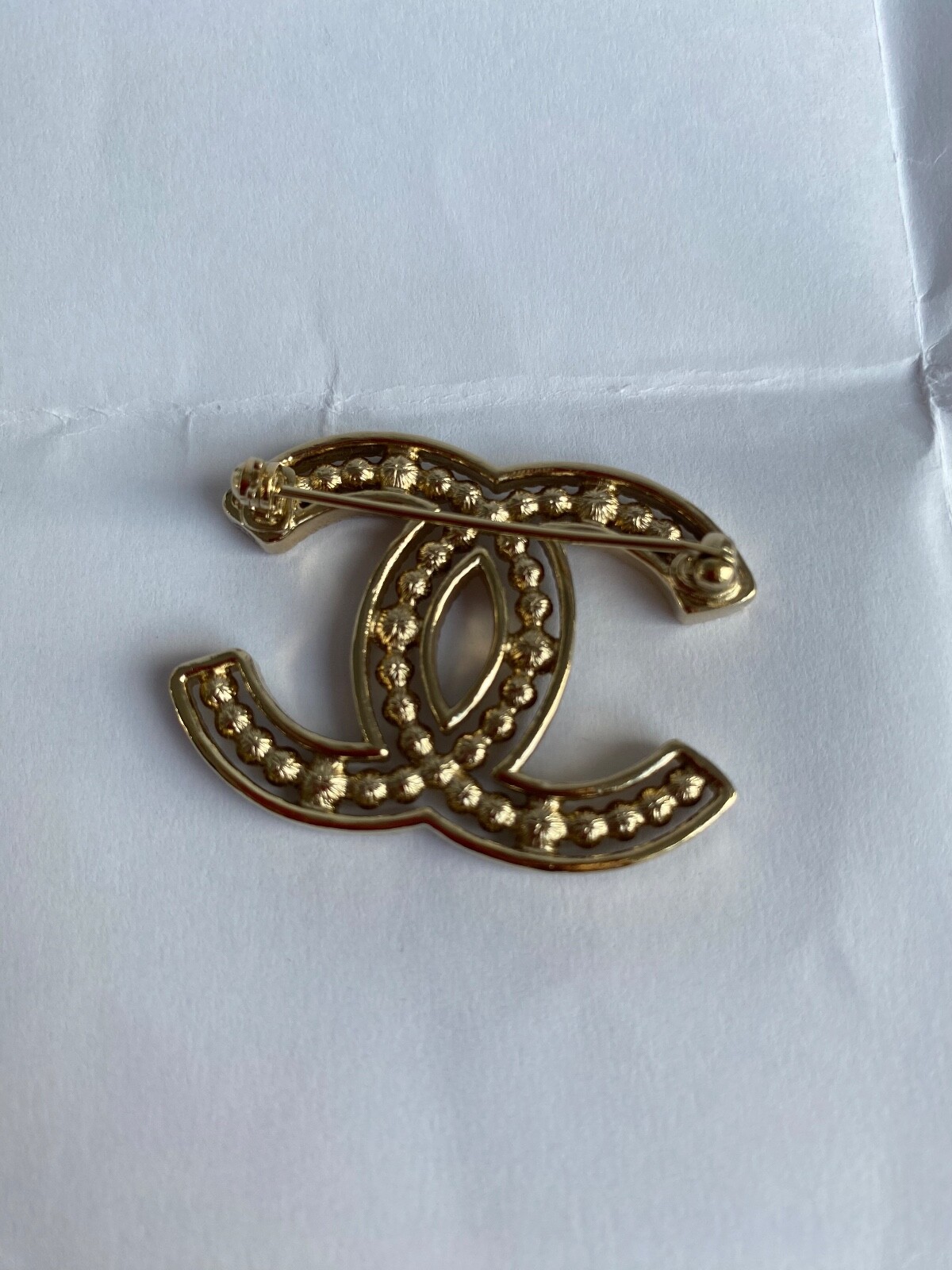 2019 Chanel CLASSIC GOLD LARGE CC LOGO PEARLS CRYSTAL… - Gem