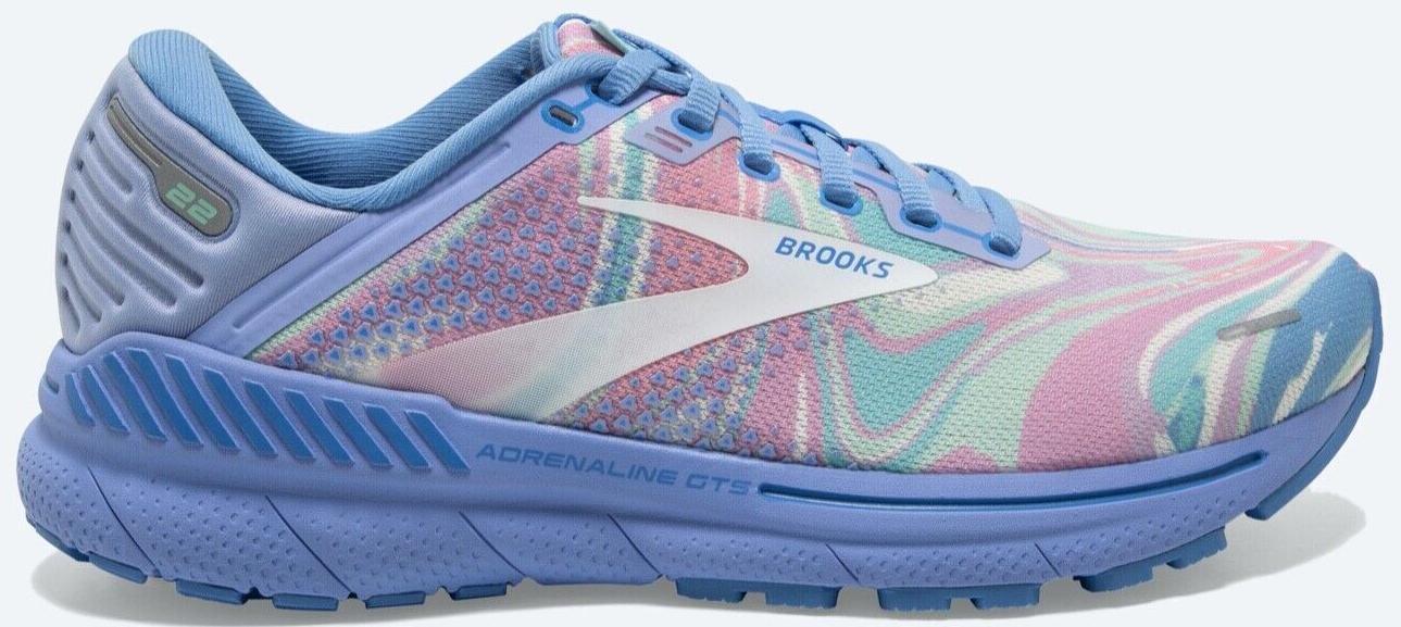 Size 9 - Brooks Adrenaline GTS 22 Easter White/Pastel Blue/Pink 2022 ...