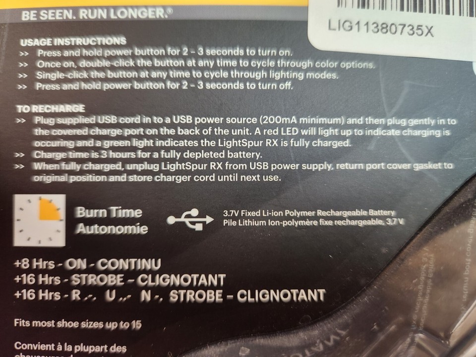 Nathan LightSpur RX Shoe LED | eBay