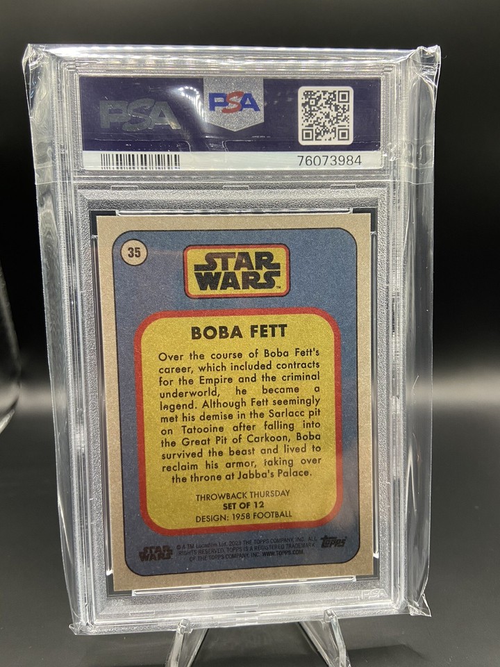 BOBA FETT PSA 10 2023 Throwback Thursday Star Wars TBT #35 C4 | eBay