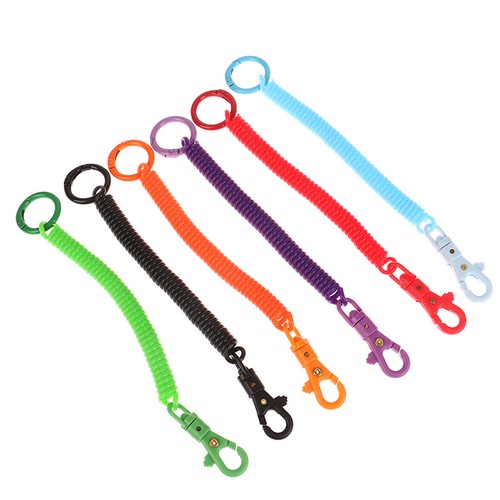 Coil Springs Keychain Stretchy Spiral Spring Coil Retractable Springs ...