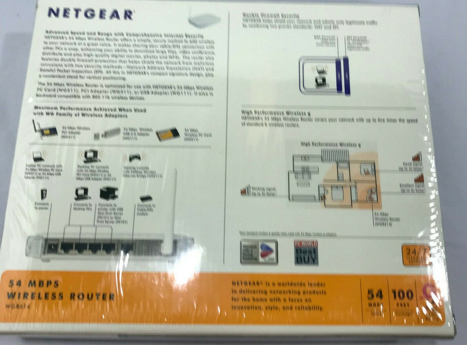 New Netgear 54 mbps Wireles Router WGR614 Factory Sealed | eBay