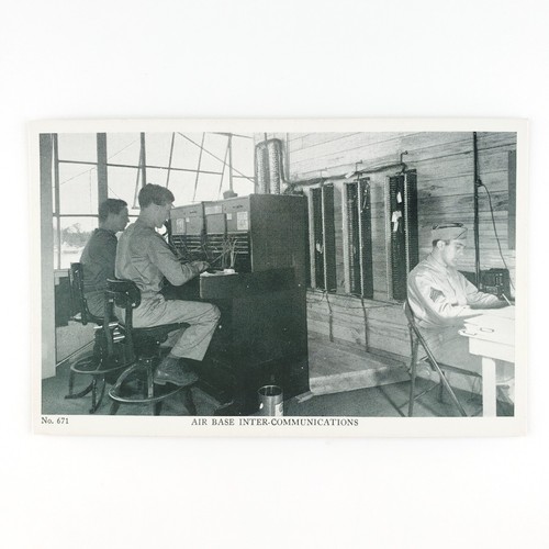 Air Base Inter-Communications Postcard 1940s WW2 Military Phone ...