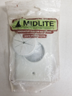 MidLite 1GWH-GR1 One Gang Wireport w/Grommet & screw hardware clr-White ...