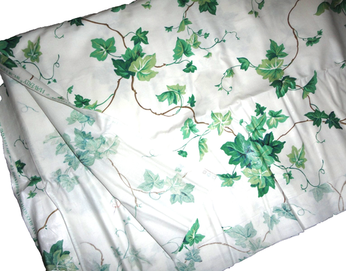 WAVERLY ENGLISH IVY GREEN OFF WHITE LEAVES (1) CHINTZ FABRIC (SECONDS ...