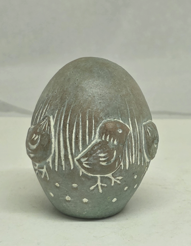 Isabel Bloom Easter Egg Sculpture w/ Baby Chicks – Signed Vintage ...