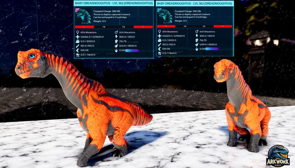 🦖ARK Survival Ascended Dreadnoughtus New Top Stats PVE PS5/XBOX/PC | eBay