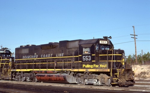ORIGINAL 1979 RAILROAD SLIDE SCL SEABOARD COAST LINE 553 Hamlet NORTH CAROLINA | eBay