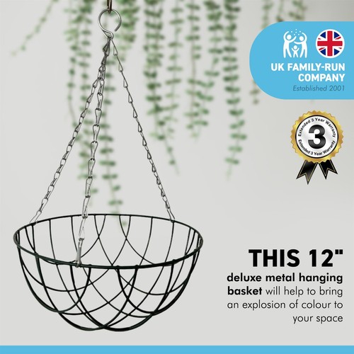 Metal 12 Inch diameter green Hanging Basket | eBay