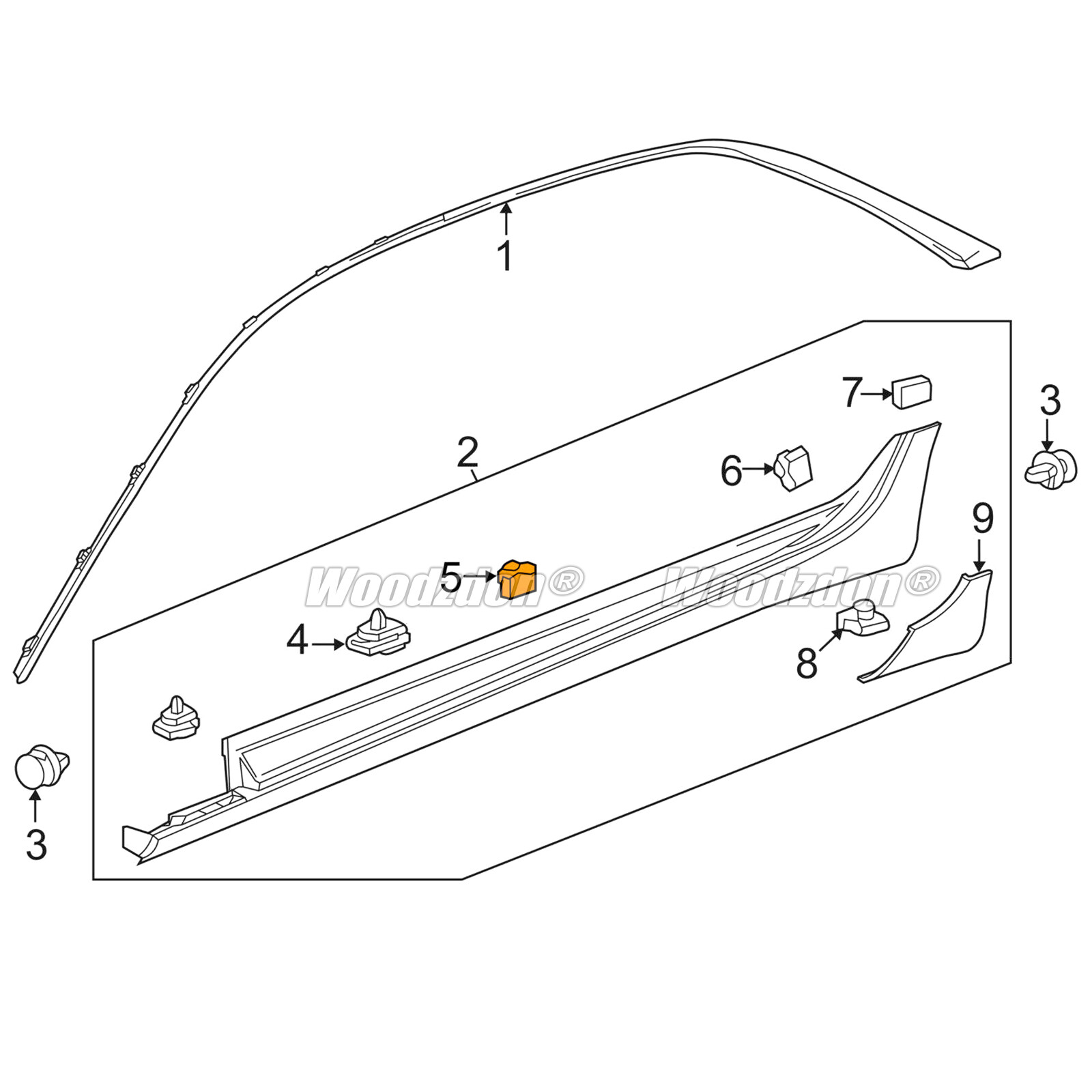 20 Rocker Panel Moulding Clip Retainer With Sealer For Chrysler For GM ...
