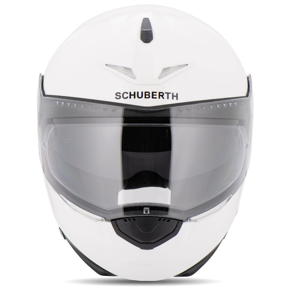 Flip-Up Helmet Schuberth C3 Pro Glossy White Mono Bianco Doppia Visiera In Fibra | eBay UK