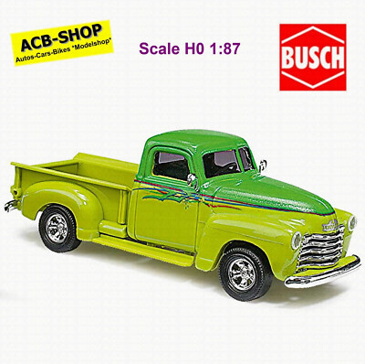 Chevrolet Pick Up ´50 Deluxe New Style ! Verde Mela + Verde 1:87 Busch ...