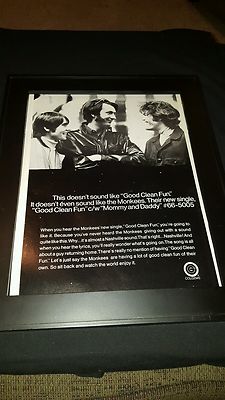 The Monkees Good Clean Fun Rare Original Promo Poster Ad Framed! | eBay