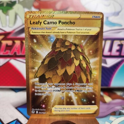 Leafy Camo Poncho 214/195 Gold - Silver Tempest - Pokemon TCG - SHIPS ...