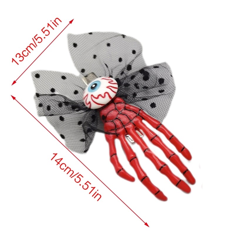 Scary Hair Clip Halloween Hairpin Bloody Eyeball Red Headdress Hair ...