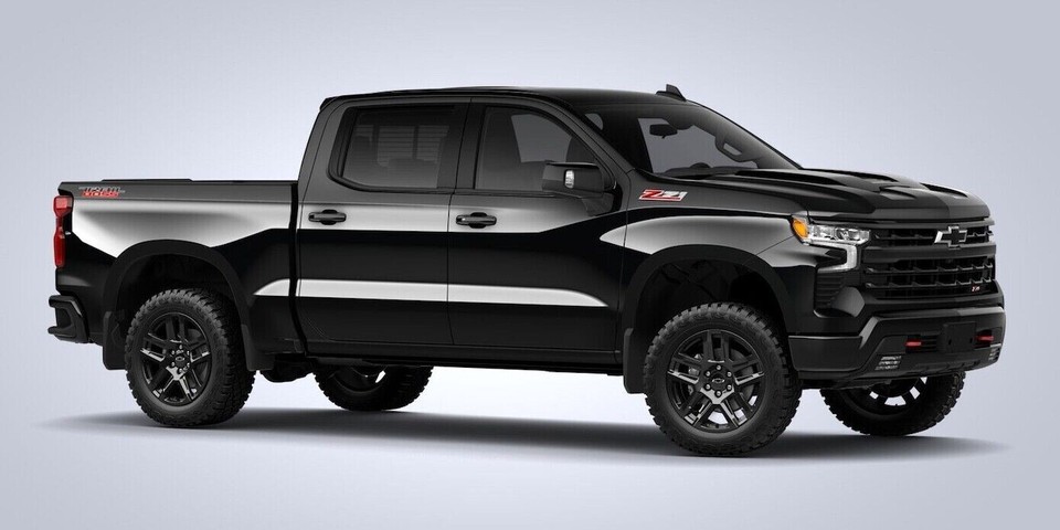 Factory Chevrolet Trail Boss Black Wheels Tires OEM Silverado Tahoe ...