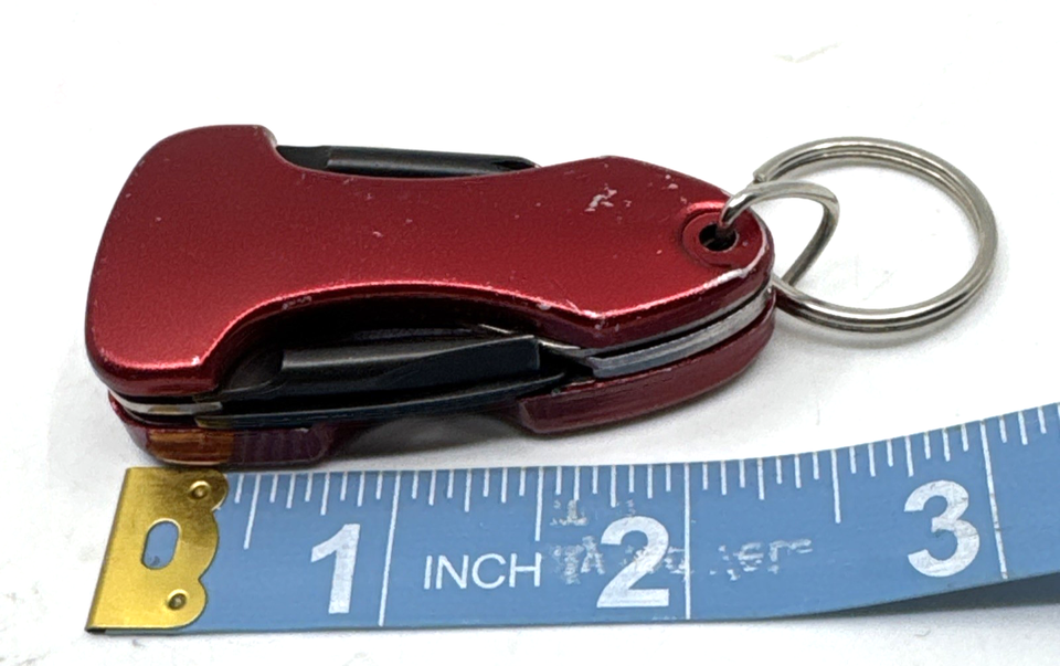 Snap-On Multi Tool Function Keychain Flashlight Pocket Knife Red Bottle ...