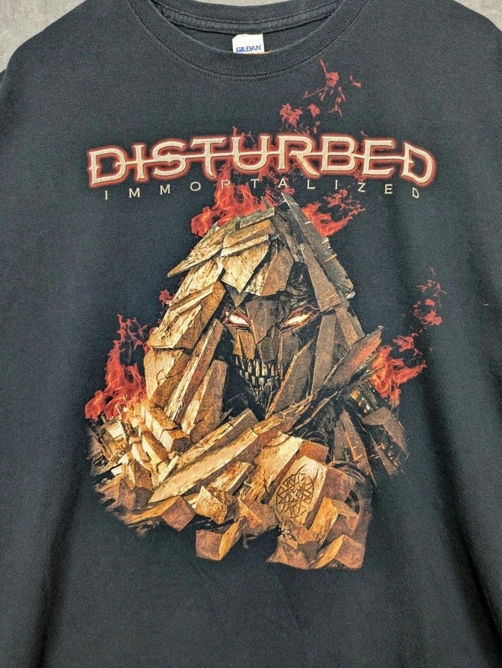 Disturbed Shirt Mens 2XL Black Immortalized Graphic Band Rock Metal Tee ...