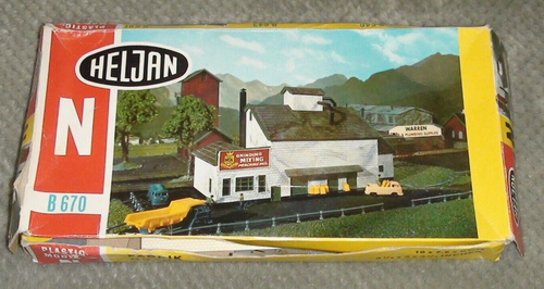 N Scale Building Heljan Kit B670 Grain Mill ~ New, Complete in open box ...