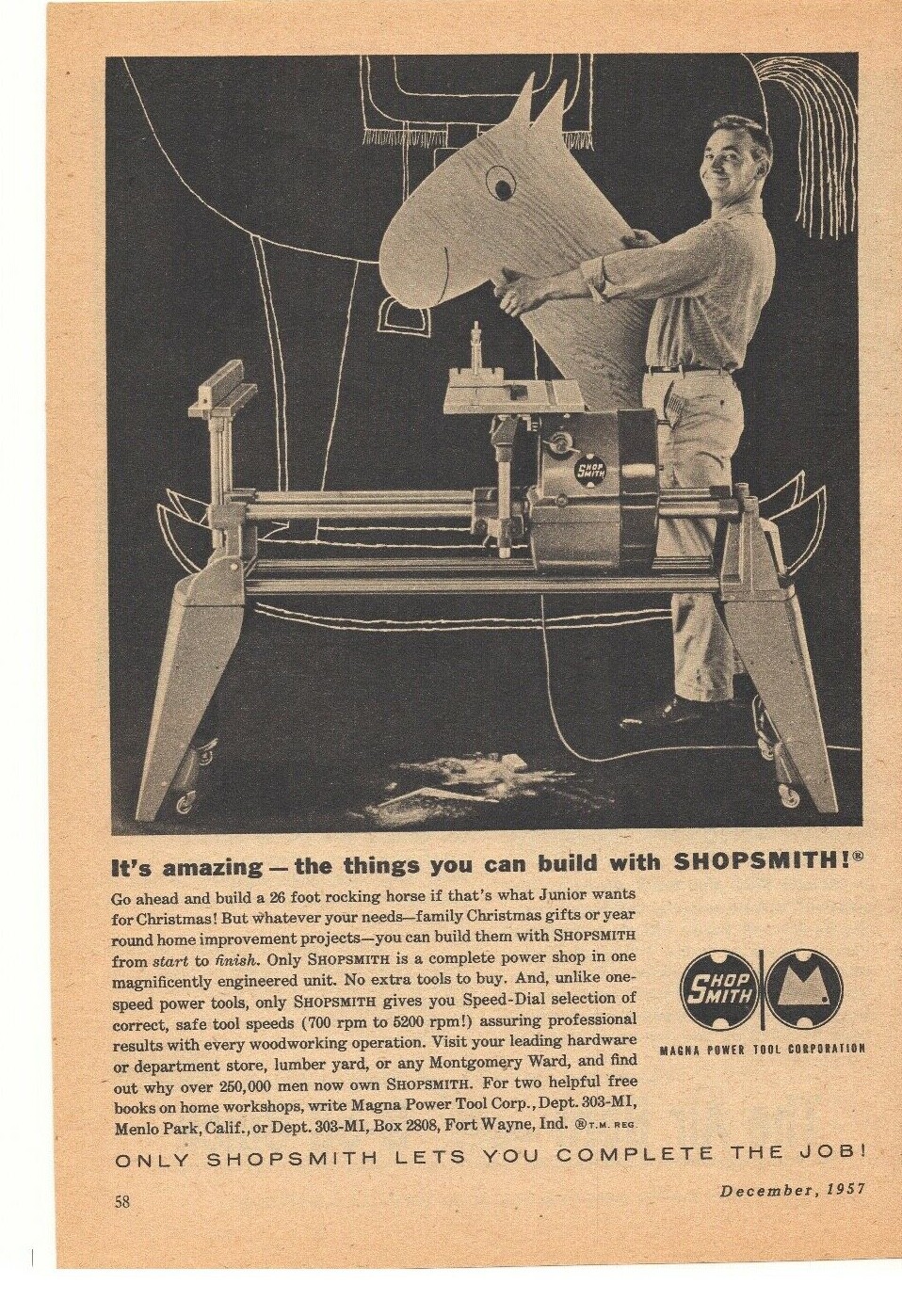 1957 Shopsmith Advertisement Magna Power Tool Corporation | eBay