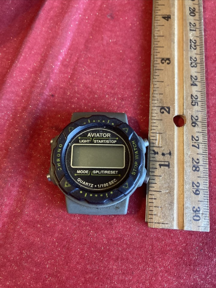 Vintage Aviator Quartz Digital Chrono Stop Watch | eBay