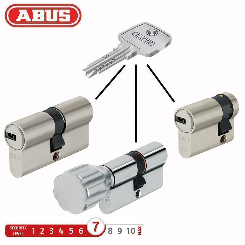 ABUS EC550 Schließzylinder 10 Wendeschlüssel Knaufzylinder Knauf ...