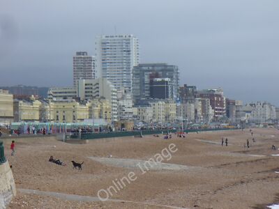 Photo 6x4 Shingly Hove Beach The wide expanse of the beach is backed by ...