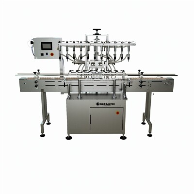 GlobalTek 11 Head Liquid Overflow Filler, Bottle Inline Filler, Filling ...