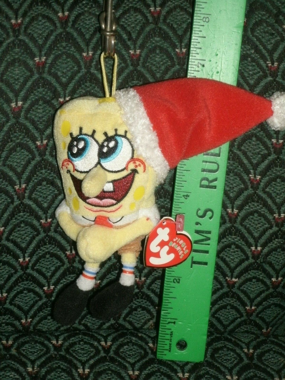 Ty Jingle Beanie 4" ~ SPONGEBOB JOLLY ELF ~ MWMT ~ RARE ~ 2007 ...