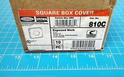 Hubbell-Raco 810C Square Box Cover (Box of 10) | eBay
