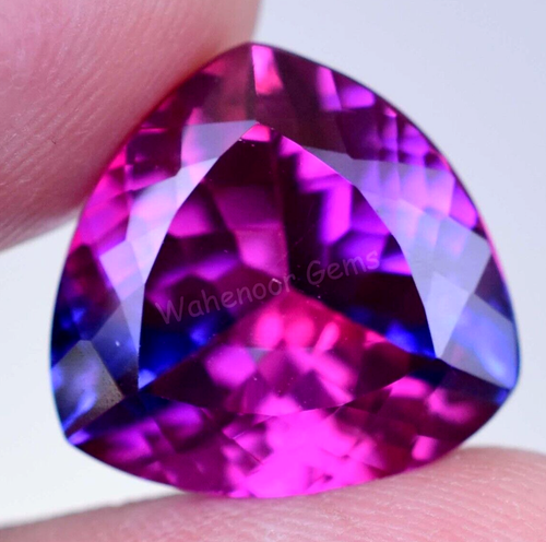 Natural Bi-Color Sapphire 14.50 Ct Trillion IF AGL Certified Loose ...