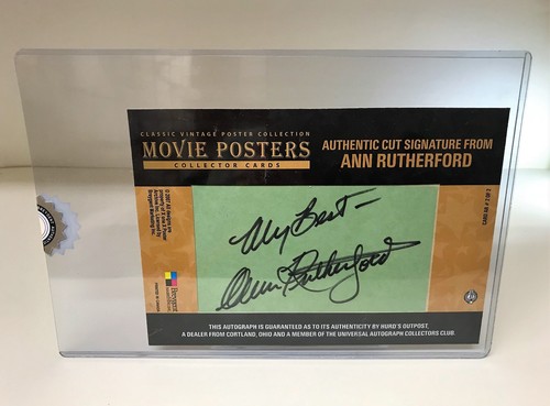 Classic Vintage Movie Posters - Ann Rutherford Signature Autograph AR ...