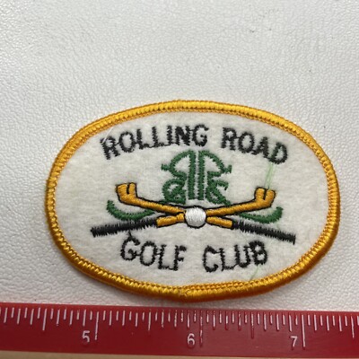 Vintage Embroidered Felt ROLLING ROAD GOLF CLUB Patch Cantonsville ...